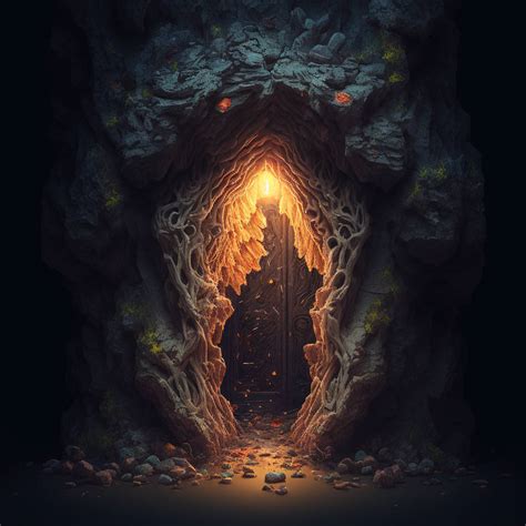 Dungeon Entrance To A Cave Hyper Detailed By Pronemo On Deviantart