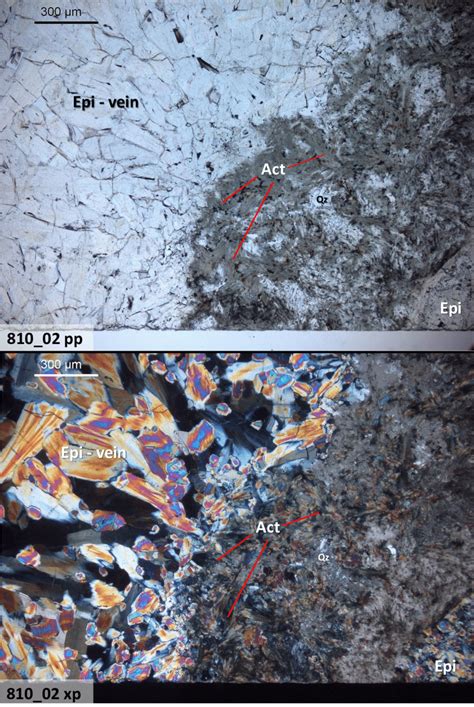 17 Selection Of Typical Actinolite Images From The Polarizing