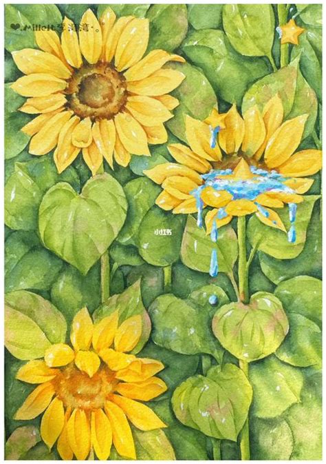 积极向上的水彩画作品 积极向上的水彩画作品图片 博物迷