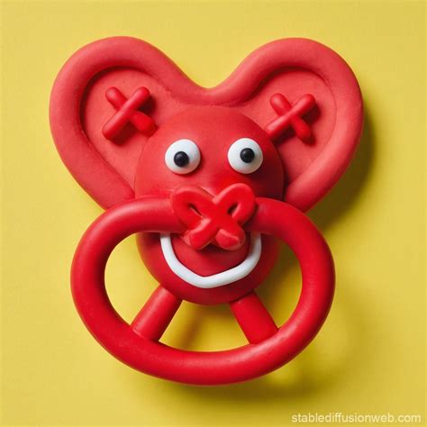 Create An Image Of A Pacifier With A Large Red X Over It Prompts