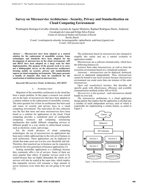 Pdf Survey On Microservice Architecture Security Privacy And