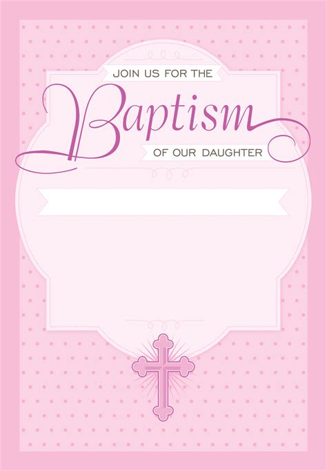 Baptismal Invitation Template Blank Baptism Invitation Card Design