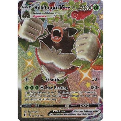Rillaboom Vmax Sv106sv122 Shiny Holo Rare Everymarket