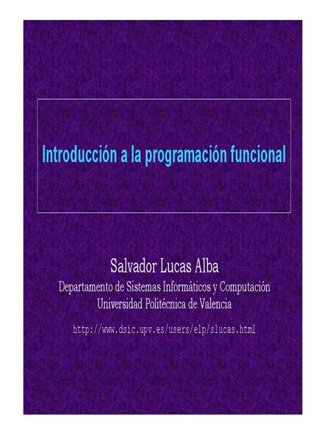 Introduccion A La Programacion Funcional Pdf Programacion Funcional Función Matemáticas