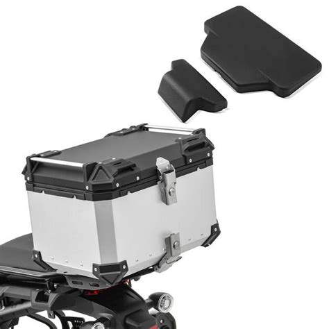 Set Baúl De Moto Aluminio 55l Respaldo De Pasajero Apto Para Moto Guzzi Stelvio Bagtecs Xb55