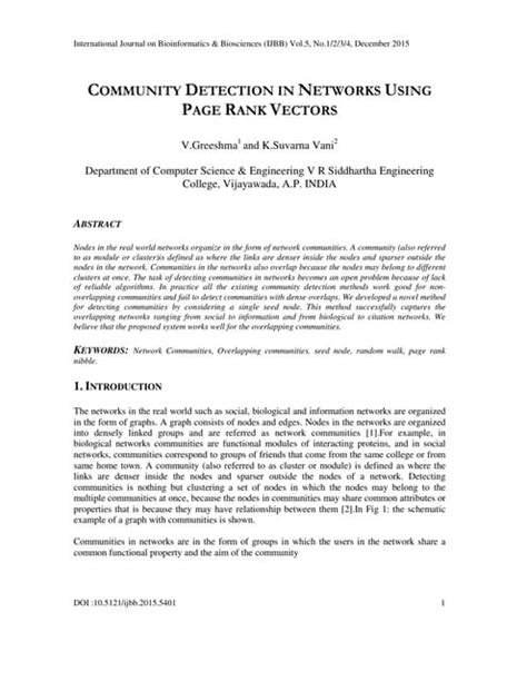 community detection in networks using page rank vectors pdf