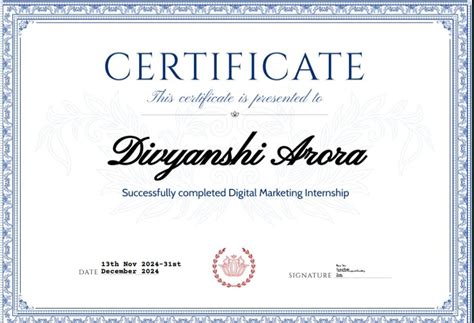 Digitalmarketing Internshipexperience Marketing Learning Growthmindset Divyanshi Arora