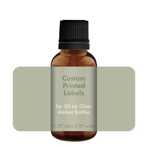 Custom Labels For 30ml Glass Bottles Digital Printing