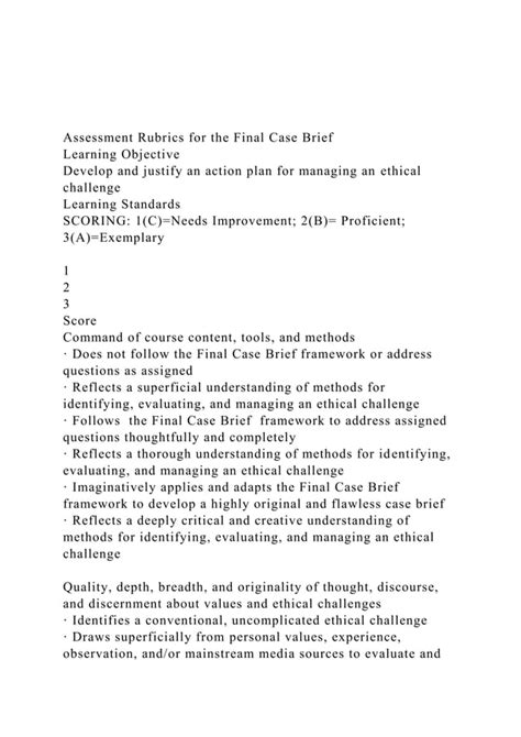 1individual Deliverable Assignment 2 The Final Case Briefdocx