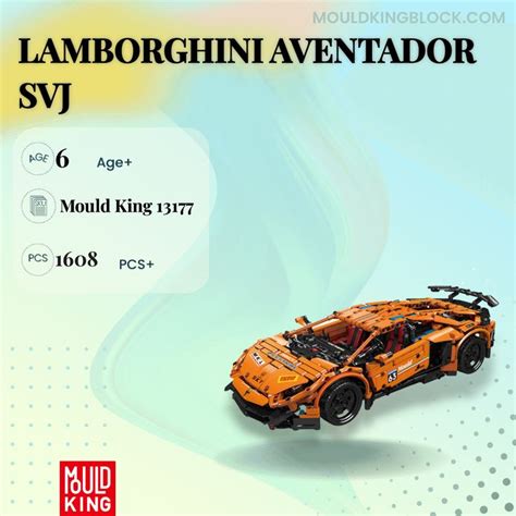 Mould King 13177 Lamborghini Aventador Svj Building Block Lamborghini