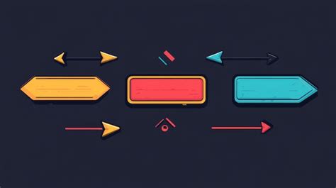 Colorful Arrow Interface Design Premium Ai Generated Image