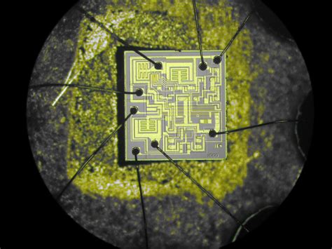 The Computer Chip Under The Microscope