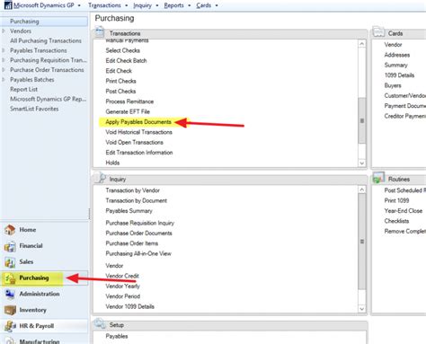 Manual Payments In Microsoft Dynamics GP TrinSoft
