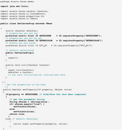 Oracle Forms Javabean Tutorial