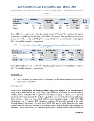Exercises Statistics PDF Elections Politics