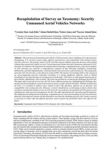 Pdf Recapitulation Of Survey On Taxonomy Security Unmanned Aerial