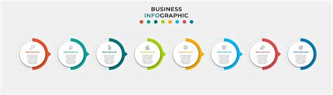 아이콘과 8 가지 옵션 또는 단계를 갖춘 최소한의 인포그래픽 디자인 비즈니스 템플릿 프로세스 다이어그램 프레젠테이션 워크플로 레이아웃 배너 플로우 차트 정보 그래프에 사용할