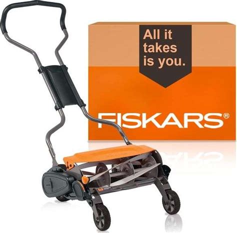 Fiskars Staysharp Max Reel Push Lawn Mower 18 Cut Width Manual