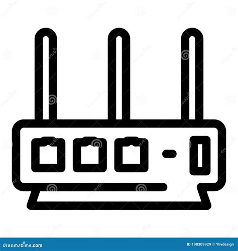 Wifi Router Icon Outline Style Stock Vector Illustration Of Sign