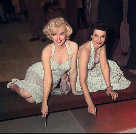 Marilyn Monroe Y Jane Russell En El Marilyn Monroe Fans Facebook