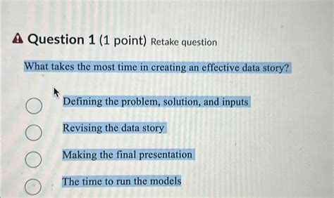 Solved A Question 1 (1 ﻿point) ﻿Retake questionWhat takes | Chegg.com