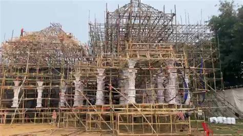 रांची में राम मंदिर जैसा बन रहा था पंडाल बनाने से प्रशासन ने रोका