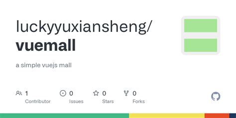 Github Luckyyuxianshengvuemall A Simple Vuejs Mall