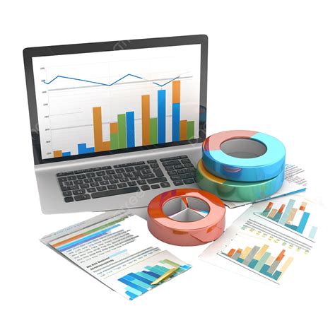 Finance Analytics 3d Illustration Finance Analysis Growth Graph