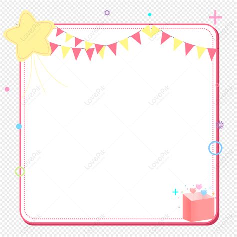 Rectangular Border Light Yellow Banner Light Banner Simple Free Png