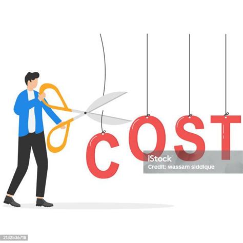 Cost Cut Or Reduction Concept Business Efficiency And Cost Optimization
