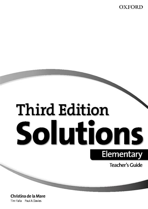 Solutions Elementary 3rd Edition Solutions Elementary С ОНЛАЙН