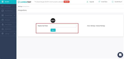 Bugherd Integration Lambdatest