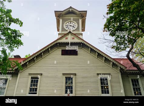The Historical Sapporo Clock Tower Tokeidai At Sapporo Hokkaido