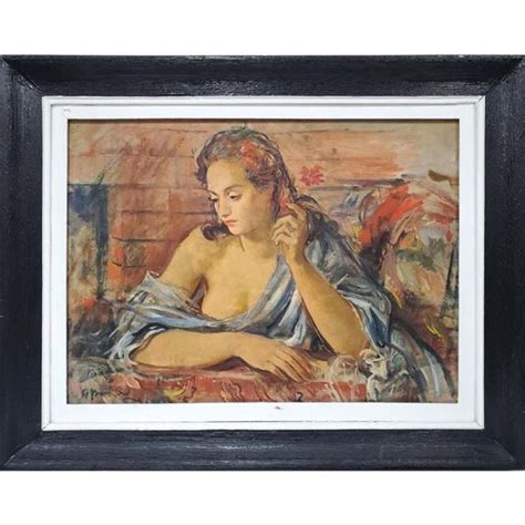 Contardo Barbieri Portrait Of A Semi Nude Woman Mutualart