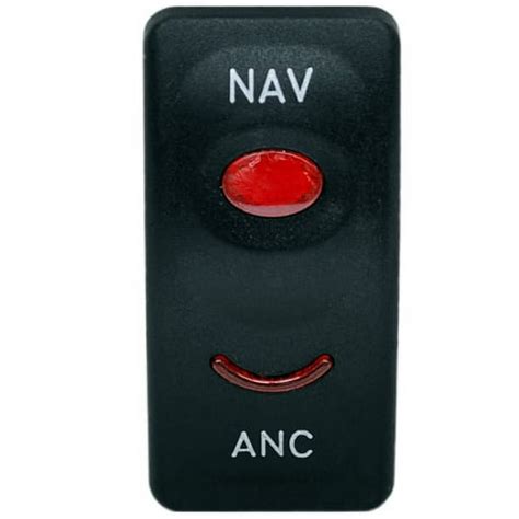 Lund Boat Nav Anc Lights Rocker Switch Plate 2006121 Black Plastic