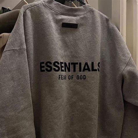 Grey Essentials Jumper Depop