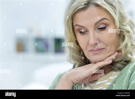 Sad Senior Woman Stock Photo Alamy