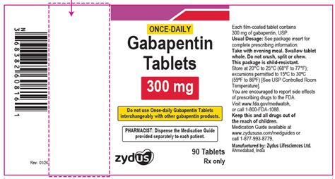 Gabapentin By Zydus Lifesciences Limited Gabapentin Tablet