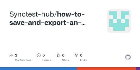 Github Synctest Hubhow To Save And Export An Angular Diagram