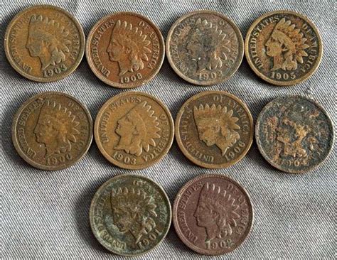 10 Indian Head Cents Various Years Metzger Property Services Llc