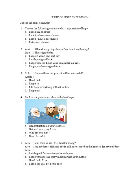 Hope Expression Task Pdf