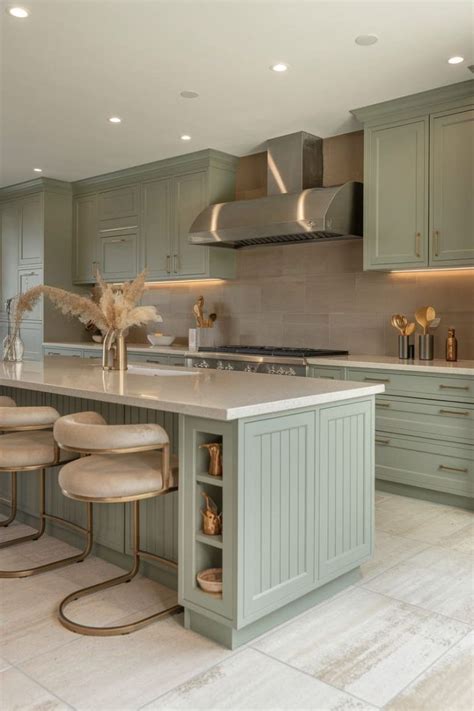 93 Kitchens With Sage Green Cabinets You Will Love Beige Cabinets