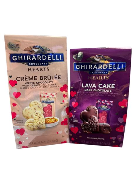 Ghirardelli Limited Edition Valentines Day Chocolate Hearts 3 Pack