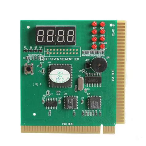 4 Digit Pc Analyzer Computer Diagnostic Post Card Motherboard Tester For Isa Pci 1539