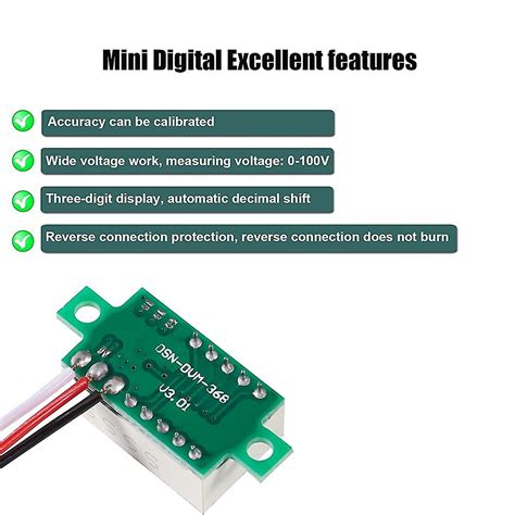 Buy 028in 0 100v Dc Voltmeter Module Three Wire