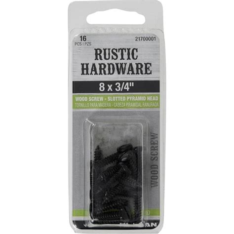 Hillman 8 X 34 In Black Oxide Interior Wood Screws 16 Per Box