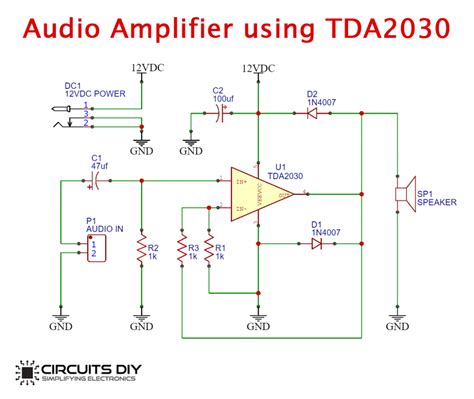 Simple Tda2030 Amplifier Circuit