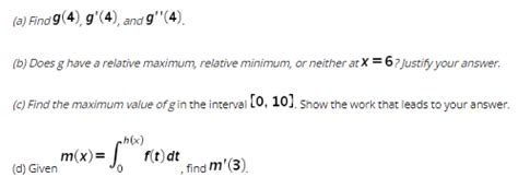 Solved The Graph Of The Function F Is Shown Below G Is A Chegg