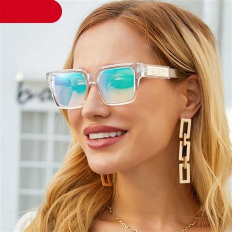 Retro Style Square Shape Sunglasses For Women New Fashionable Luxury Designer Sun Glasses In