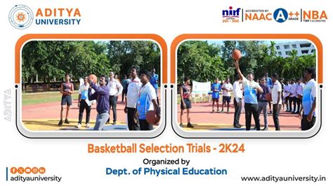 Dr N Ravi On Linkedin Aditya University Basketball Team Selection Trials…